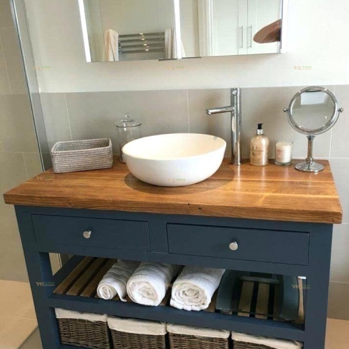 USA Walnut Live Edge Bathroom Vanity Countertop