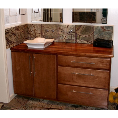 solid wood customized vanity countertop
